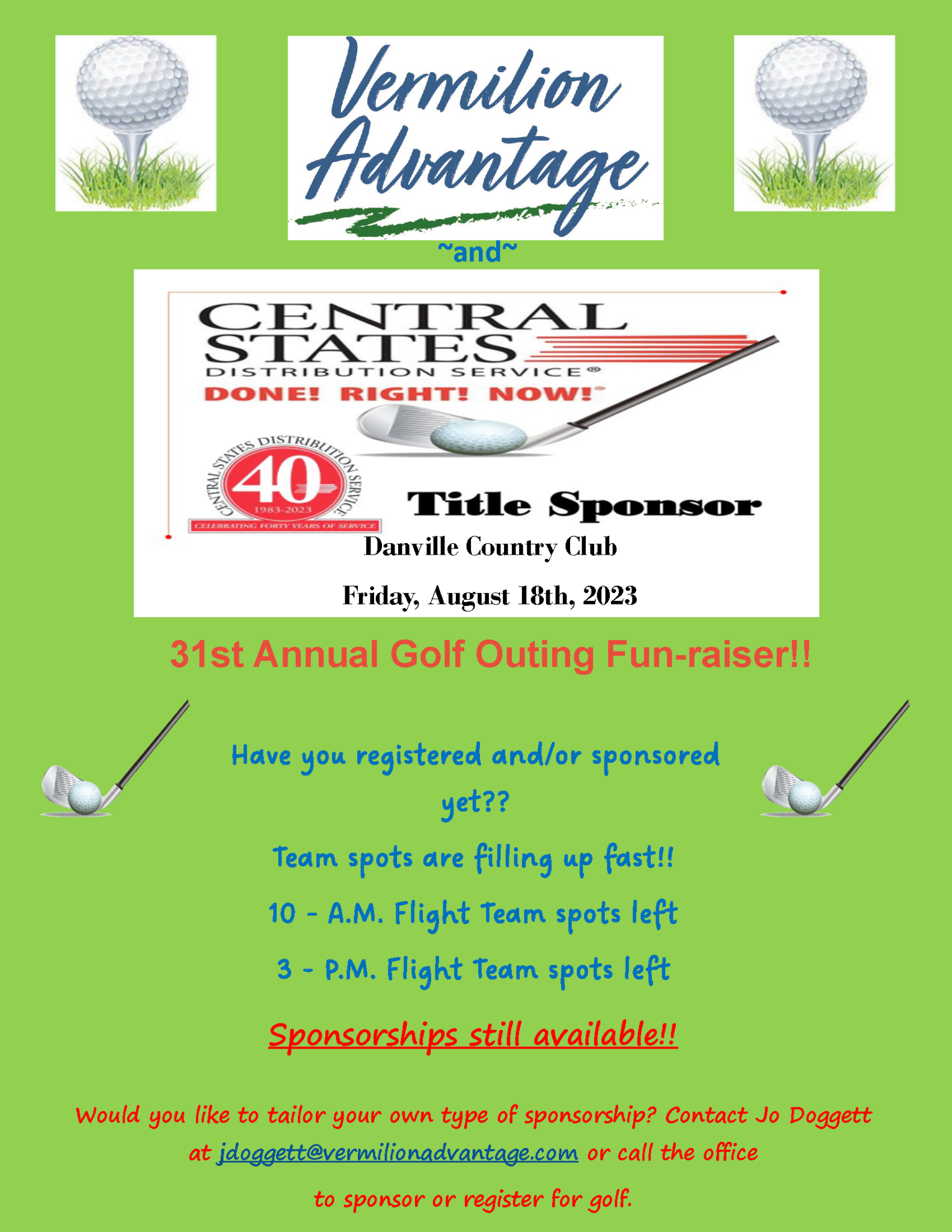 31st Annual Golf Outing - Vermilion Advantage